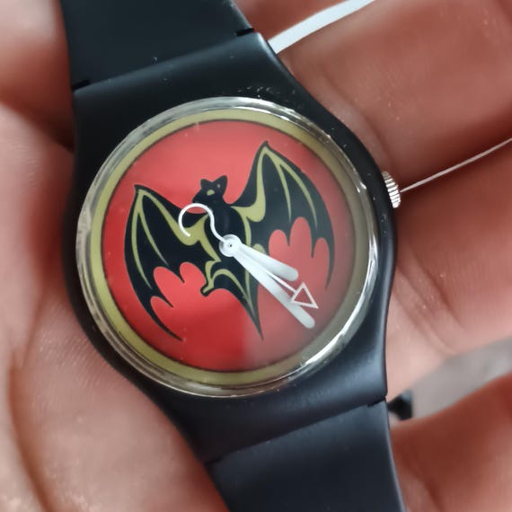 Vintage Bacardi Bat Logo Watch - Rare Promotional Bar… - Gem