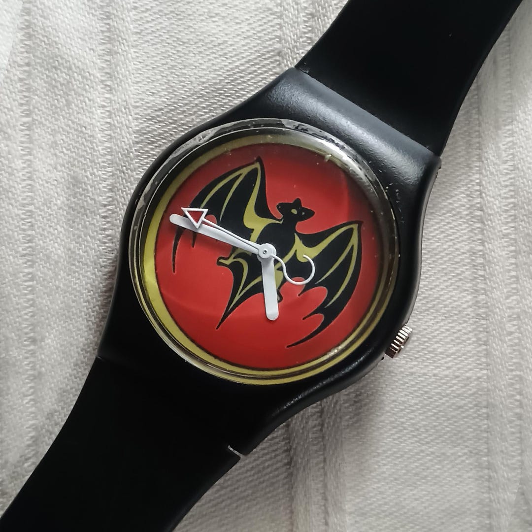 Vintage Bacardi Bat Logo Watch - Rare Promotional Bar Collectible ...