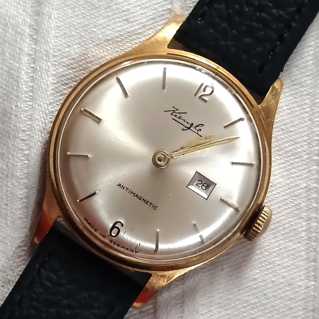 Vintage Kienzle Antimagnetic Mechanical Watch, 1960s German Gold Plated ...