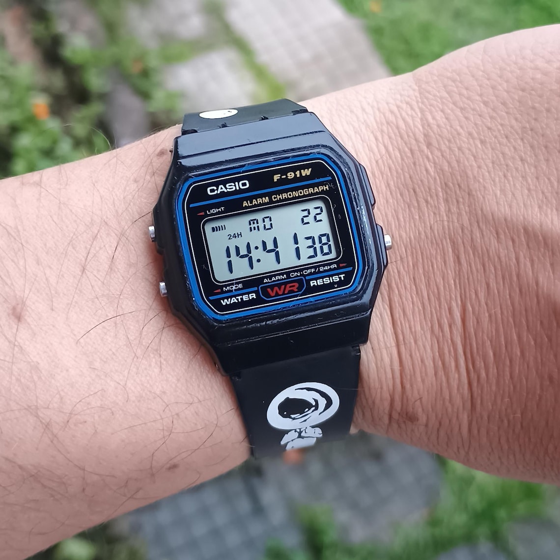 Classic Casio F-91W Digital Watch, Retro Black Resin Sport Watch, Cult ...