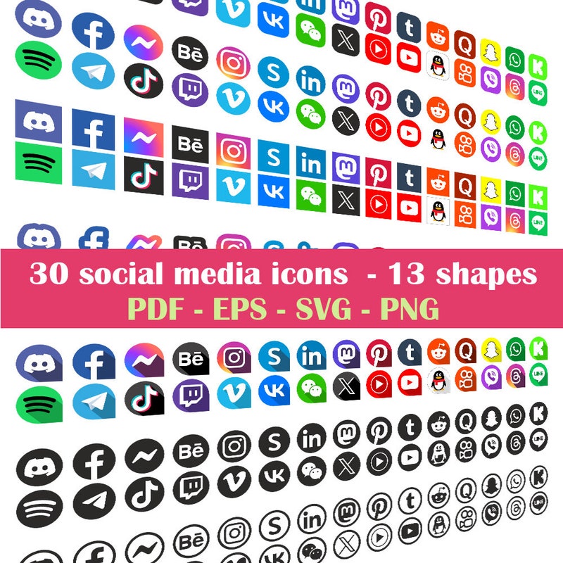 Pinterest Icons - Etsy