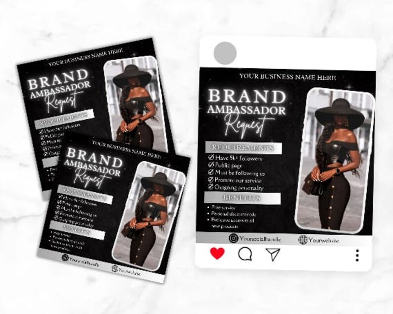 Ambassador Flyer Template, Social Media Influencer, Ambassador Wanted ...