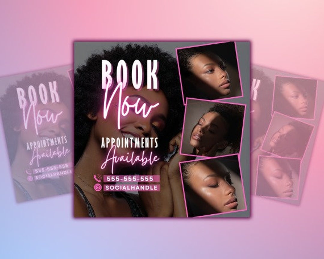 Editable Book Now Flyer Digital Booking Flyer Trendy Fashion - Etsy
