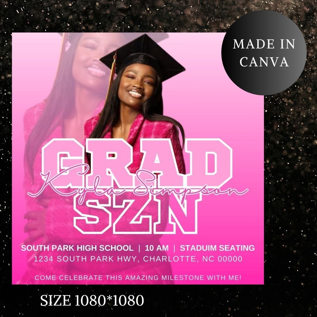 Graduation Flyer Graduation Party Flyer Editable Graduation Invitation ...