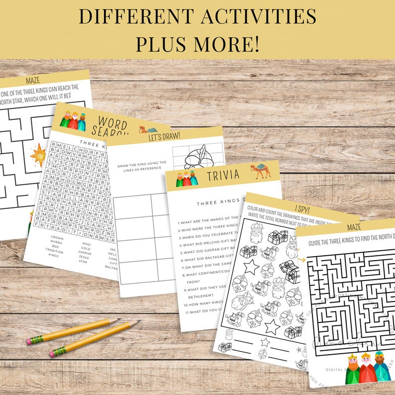 Three Wise Men Activity Bundle, Three Kings Day Celebration Games and ...