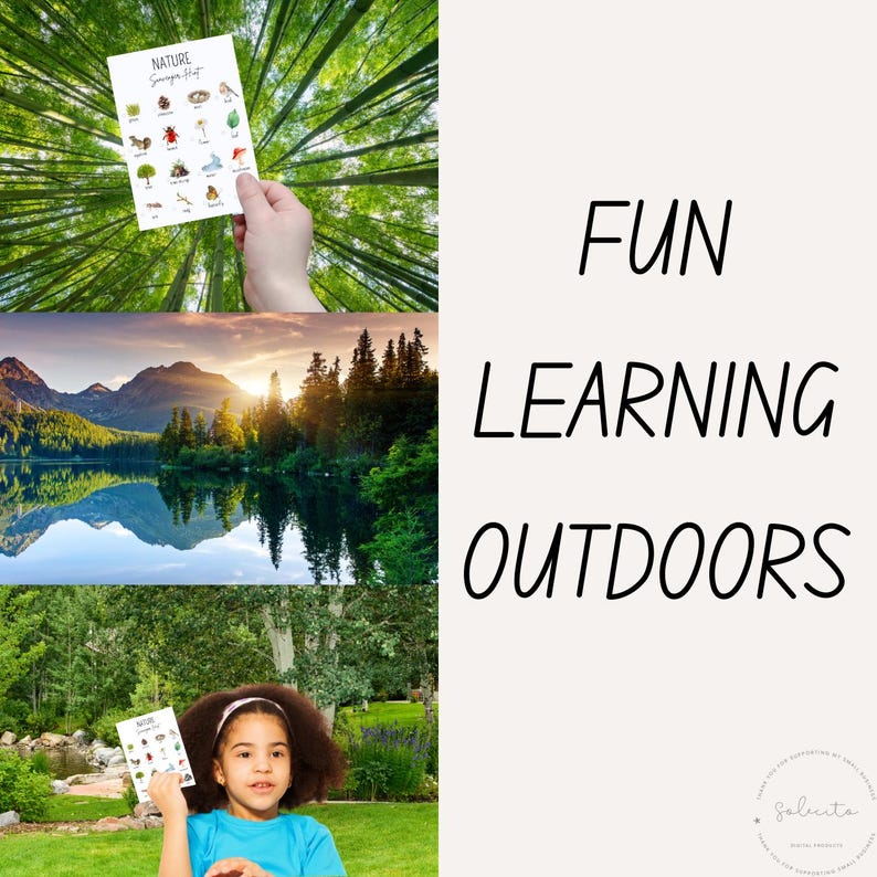 Nature Scavenger Hunt Game Instant Printable, Outdoor Montessori Family ...