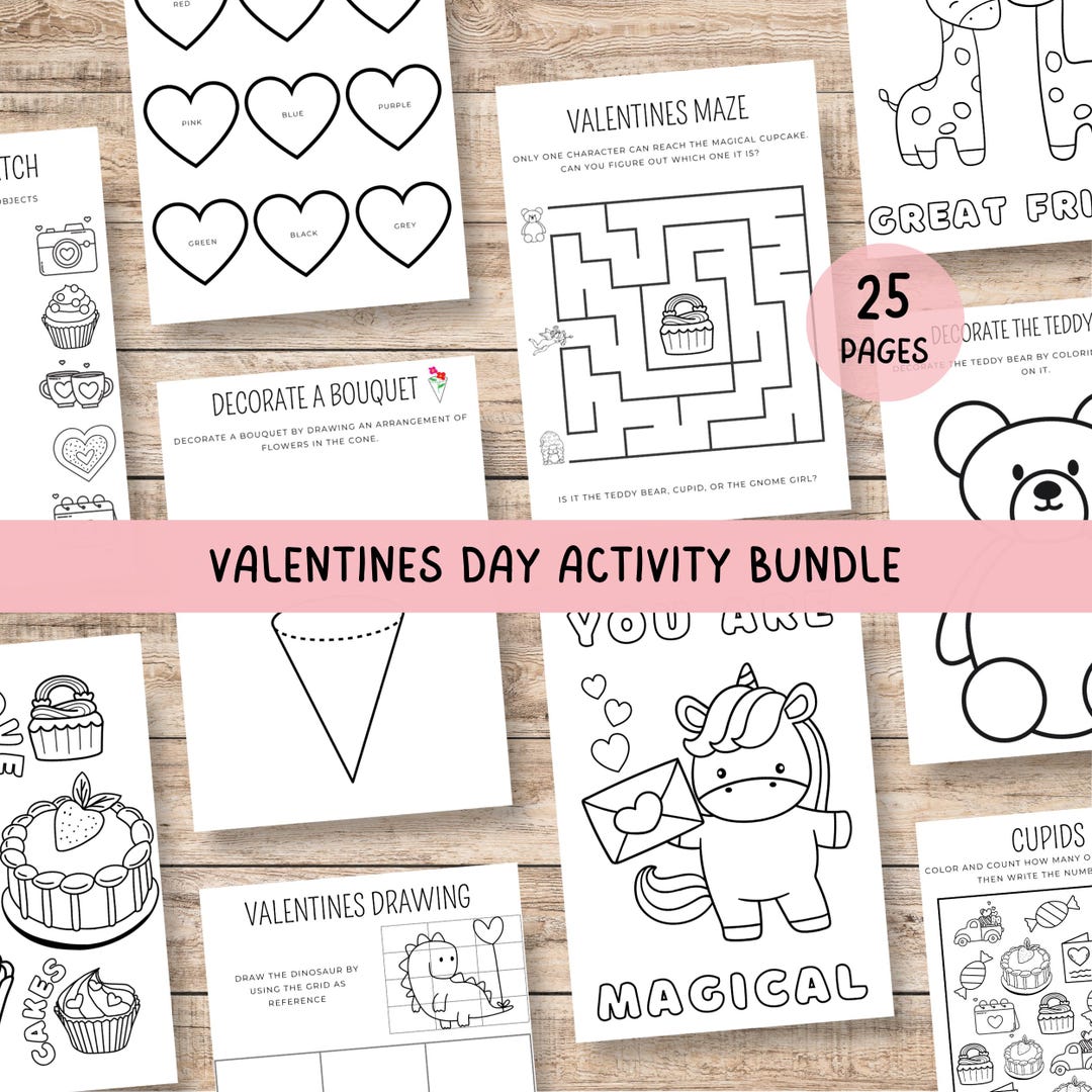 Valentine's Day Activity Bundle, Educational Homeschool, Friendship Day ...