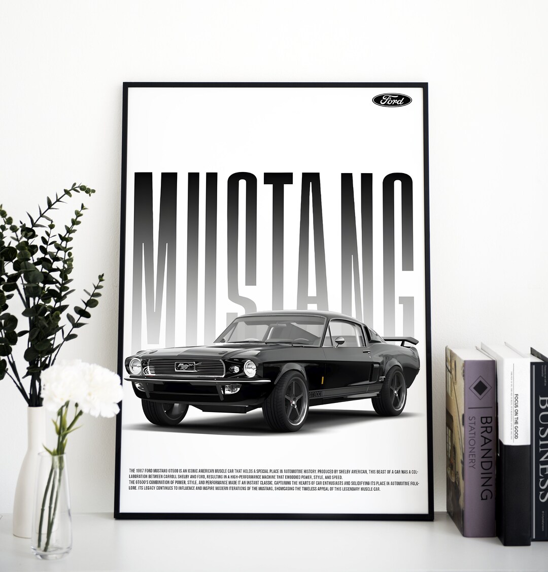 Ford Mustang 1967 GT500 Print Super Luxury Sport Car Poster - Etsy