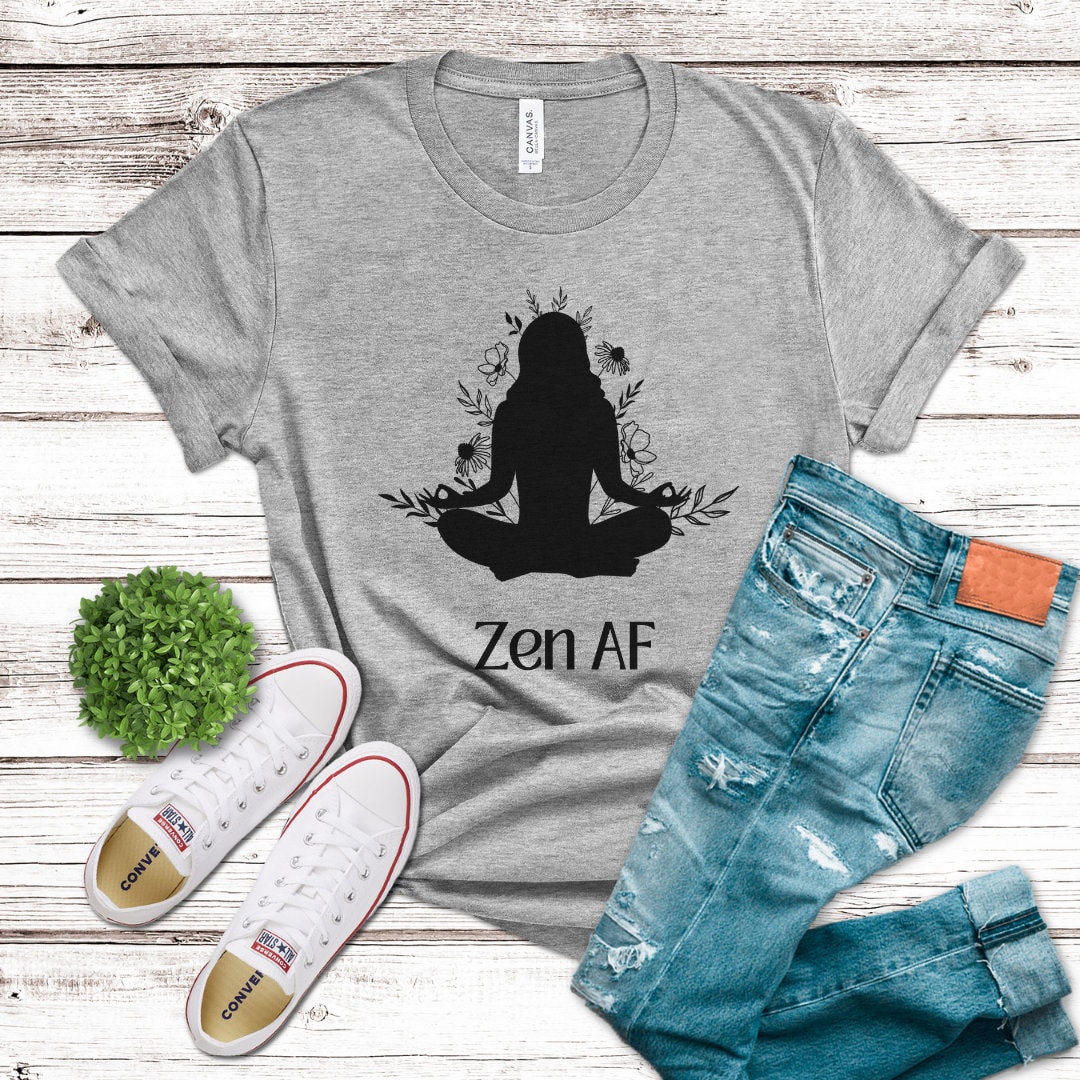 Boho Zen AF Tee Yoga Clothes meditation Shirt Yoga Shirt Yoga Gift ...