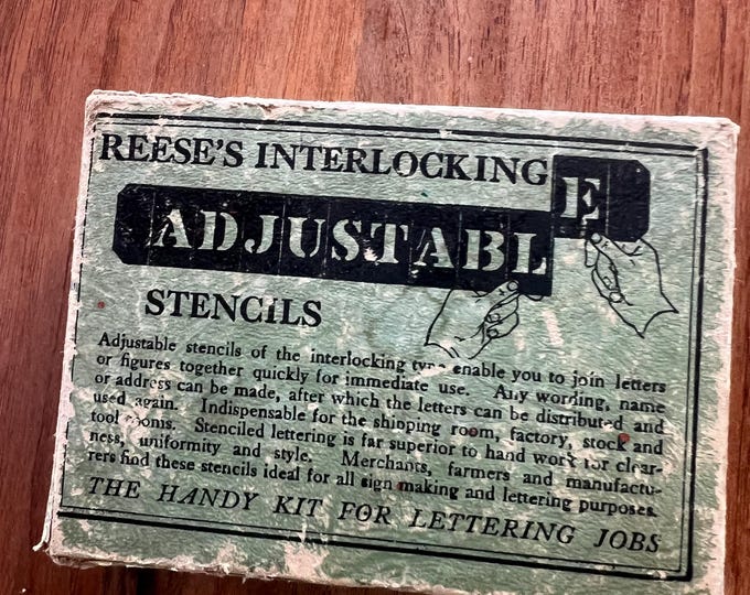 Vintage Reese’s Interlocking Brass Stencil Set – 2 Inch Letters ...