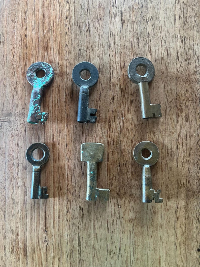Vintage Railroad Switch Key Lot – Set of 6 Antique Brass & Bronze Keys ...