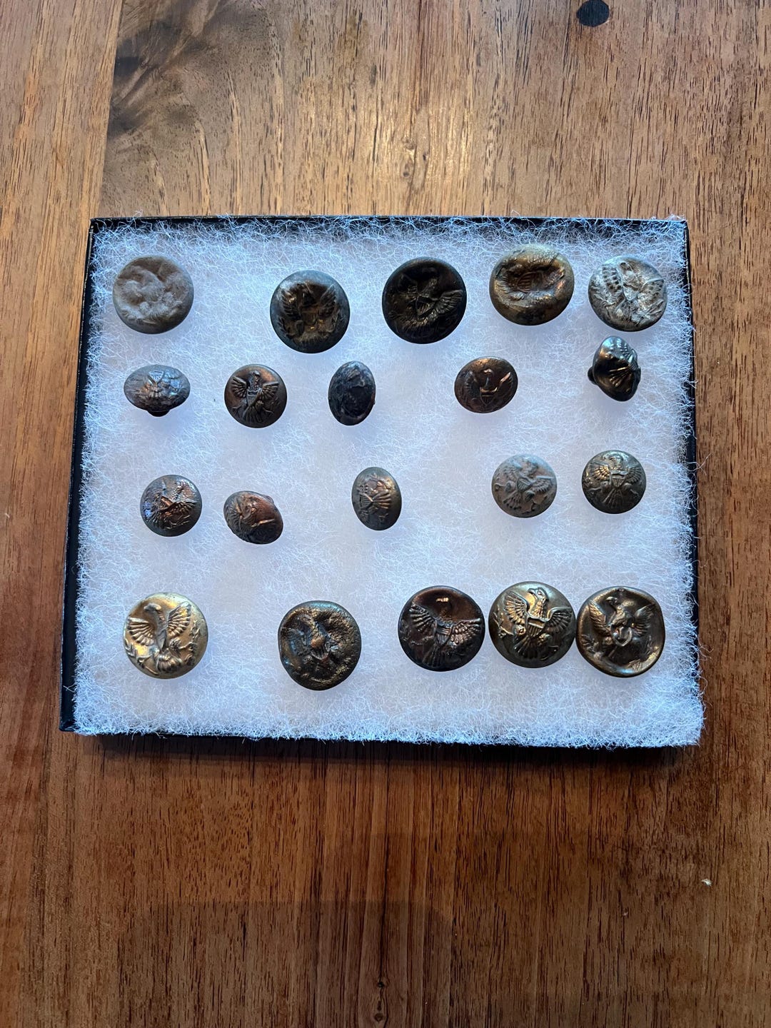 Vintage US Military Eagle Buttons: Civil War Era Relics, Boxed Set of ...