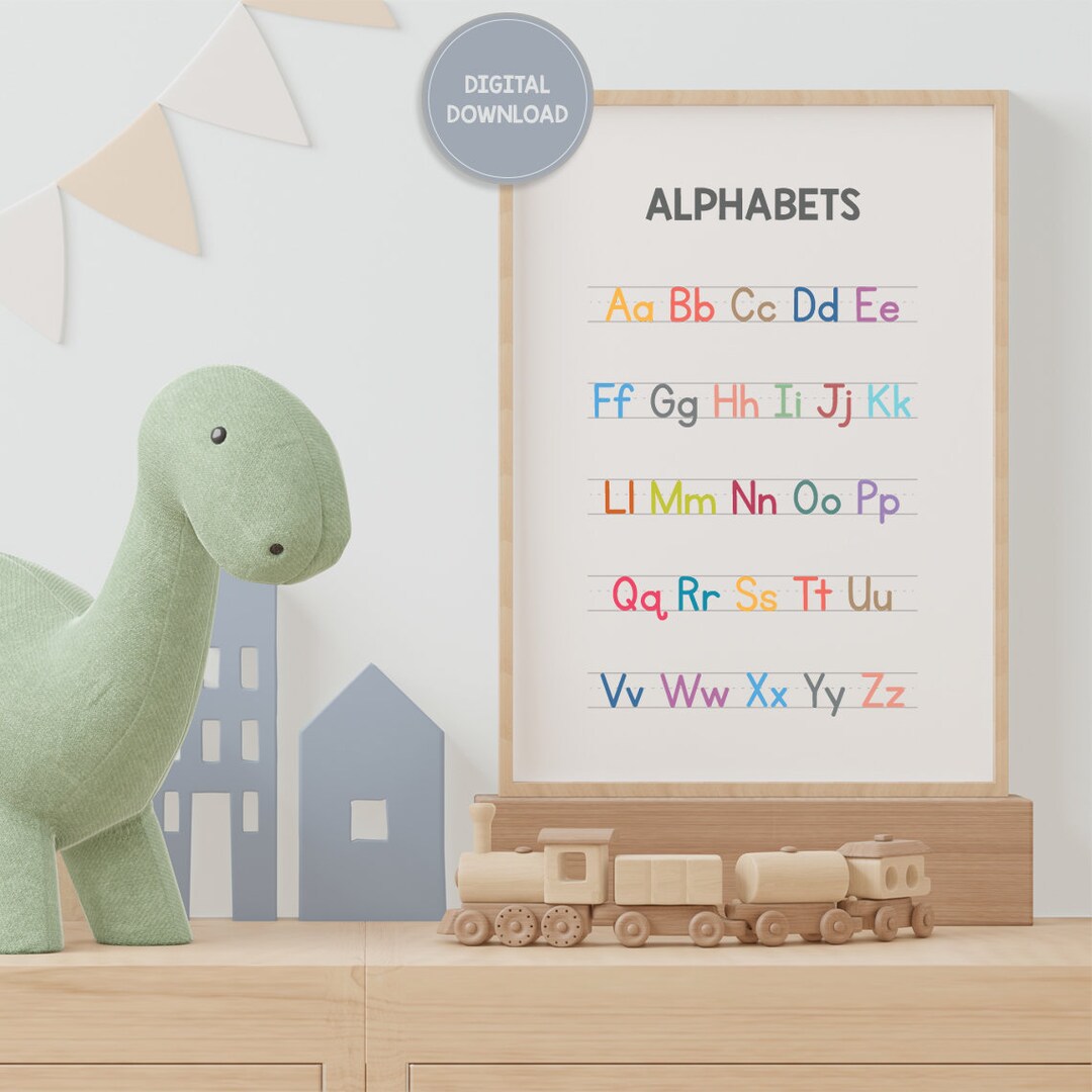 Alphabet Poster, Digital Downloads, Educational Posters for Toddlers ...