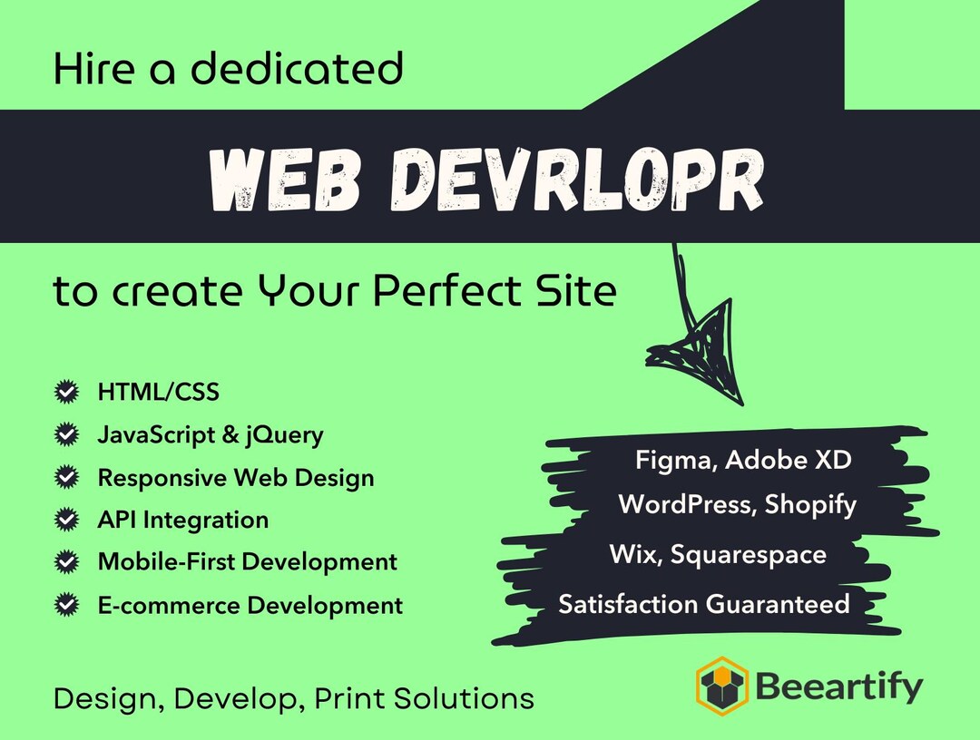 Hire a Front-end Developer, Web Developer, UI/UX Designer, Wordpress, Shopify, Wix, Squarespace ...