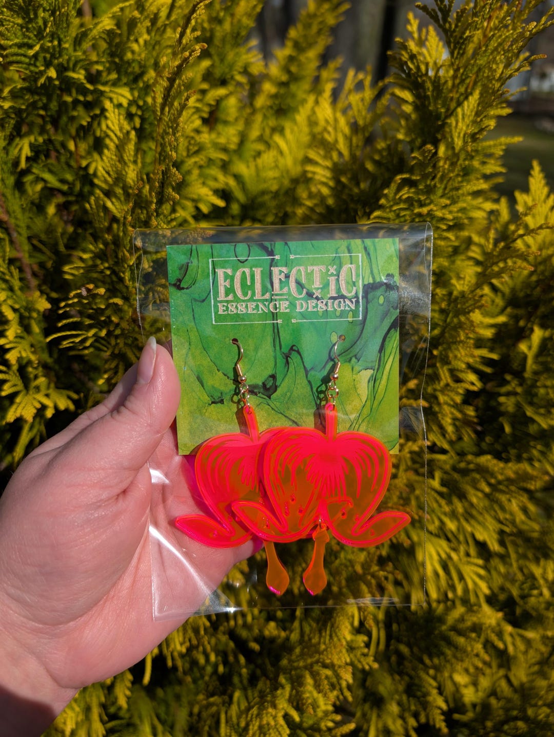 Bleeding Heart Earrings – Sapphic Acrylic Statement Jewelry, Handmade ...