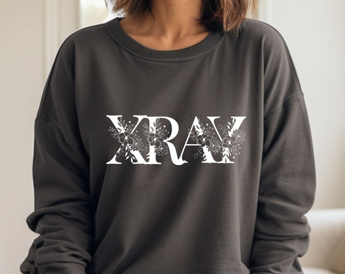 Floral X-ray Shirt, X-ray Tech Sweatshirt, Radiology Floral T Shirt, X ...