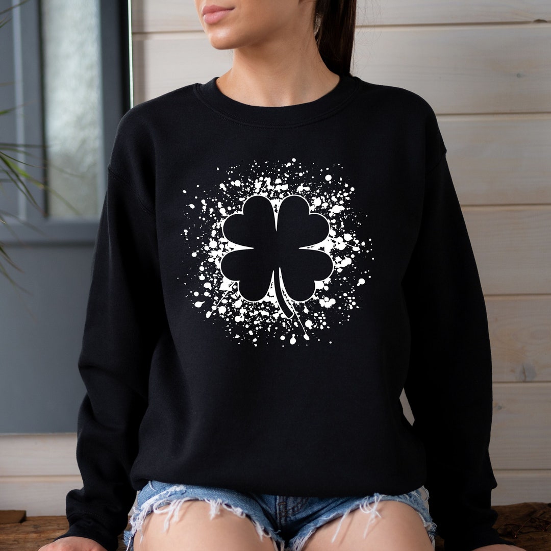 Lucky Four Leaf Clover Sweatshirt, St Patrick's Day Gift - Etsy