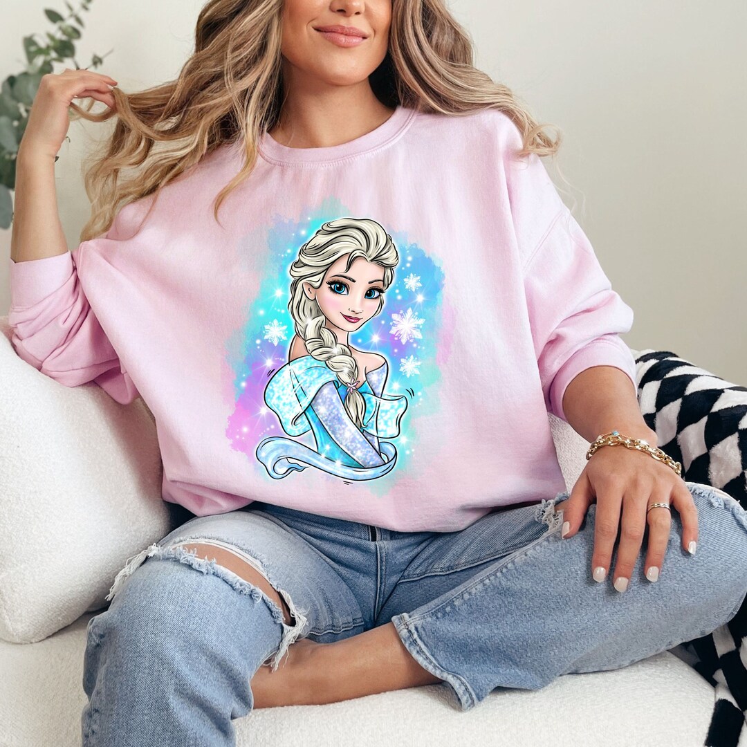 Disney Princess Elsa Sweatshirt, Frozen Elsa Sweatshirt, Disney ...