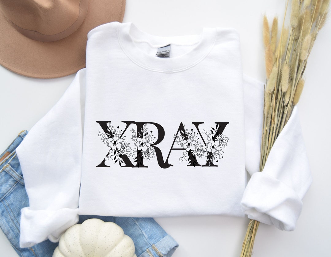 Floral X-ray Sweatshirt, X-ray Sweatshirt, Floral Radiology Sweatshirt ...