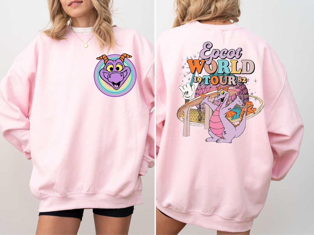 Two-sides Disney Figment Sweatshirt, Disney Dragon Sweatshirt, Disney ...
