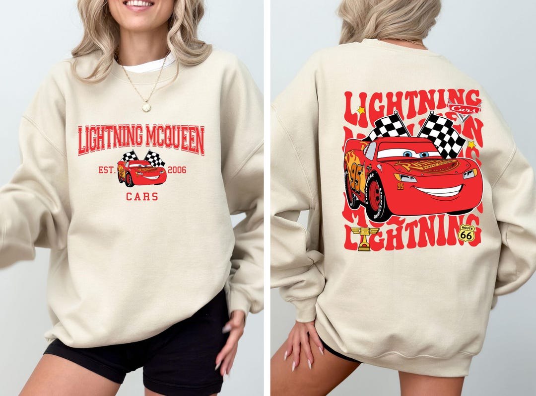Disney Pixar Cars Sweatshirt, Lightning Mcqueen Sweatshirt, Radiator ...