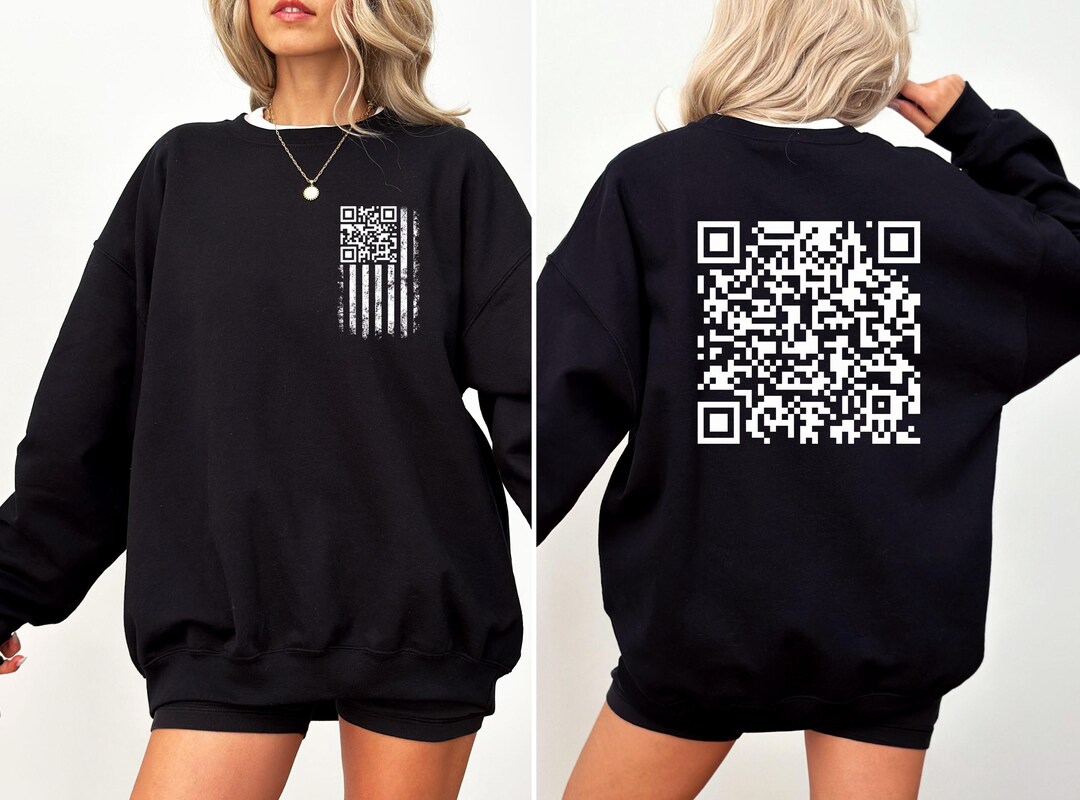 Dancing Donald Trump QR Code Sweatshirt, Trump Humor Sweatshirt, Political Sweater, President ...