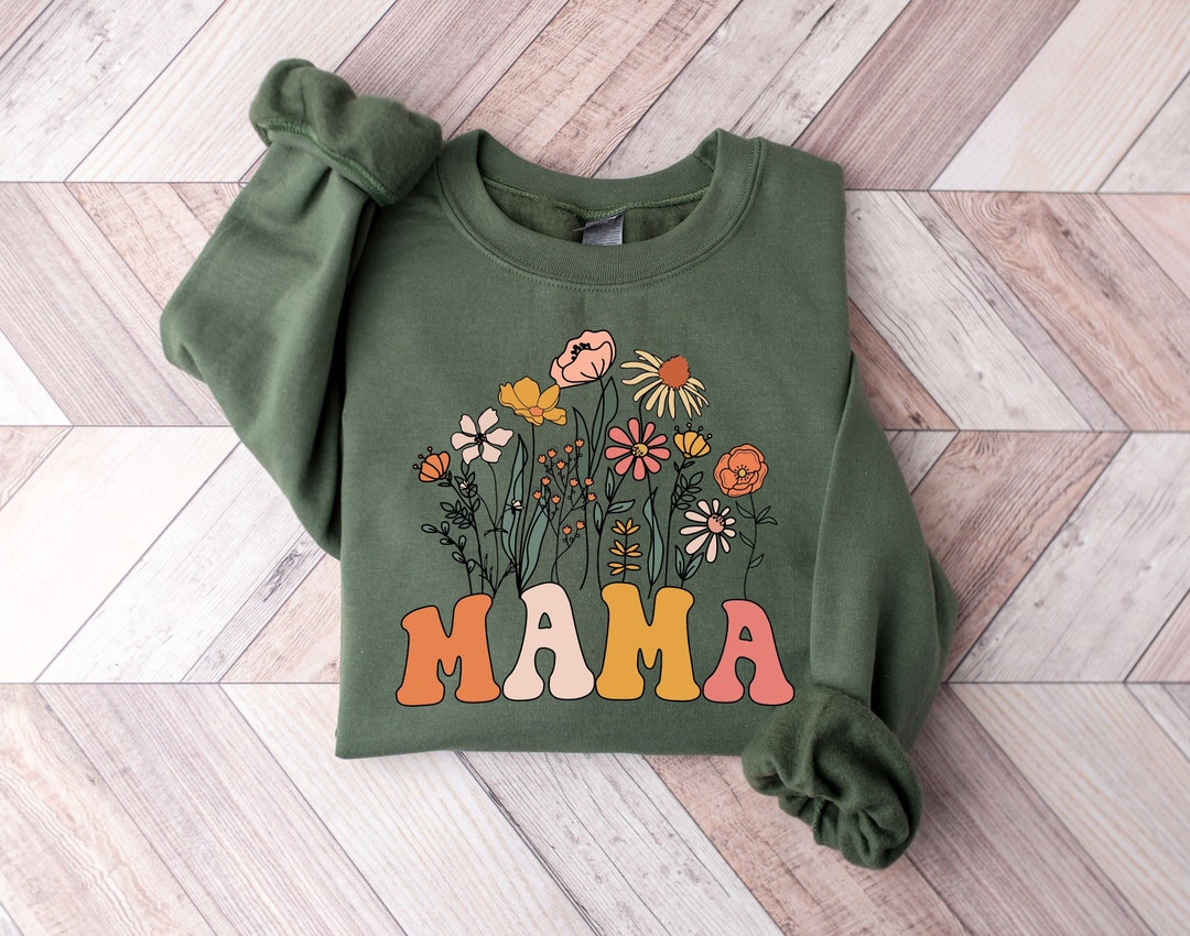 Mama Sweatshirt, Floral Mama Sweatshirt, Wildflowers Mama Sweater ...