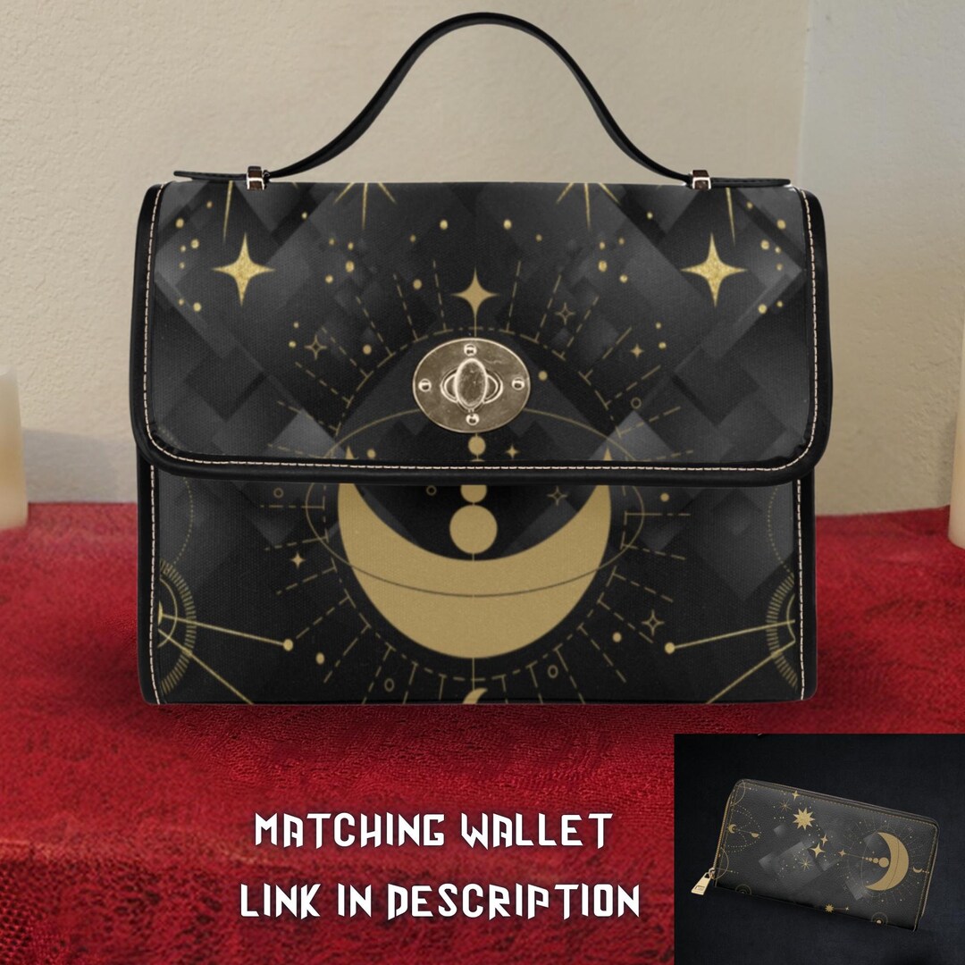 Borsa a mano gotica con luna celeste: borsa a tracolla da strega - Etsy ...
