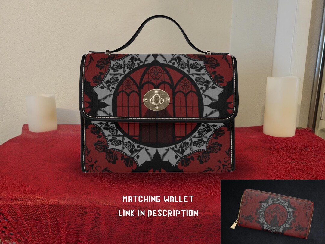 Elegant Gothic Bats Purse - Cathedral Style Bats Purse - Goth Crossbody ...