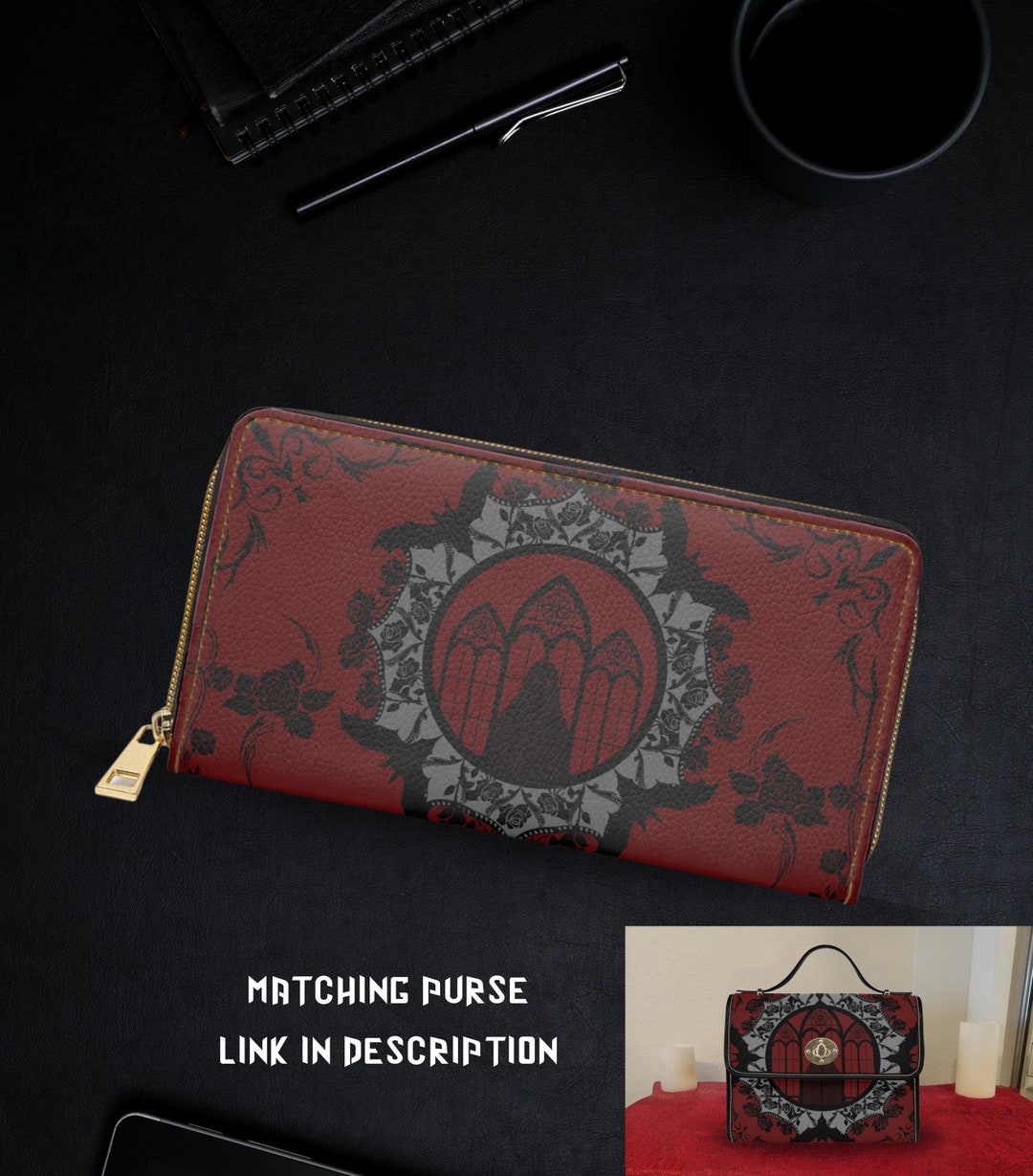 Elegant Goth Wallet - Cathedral Bats Wallet - Goth Bat Wallet ...