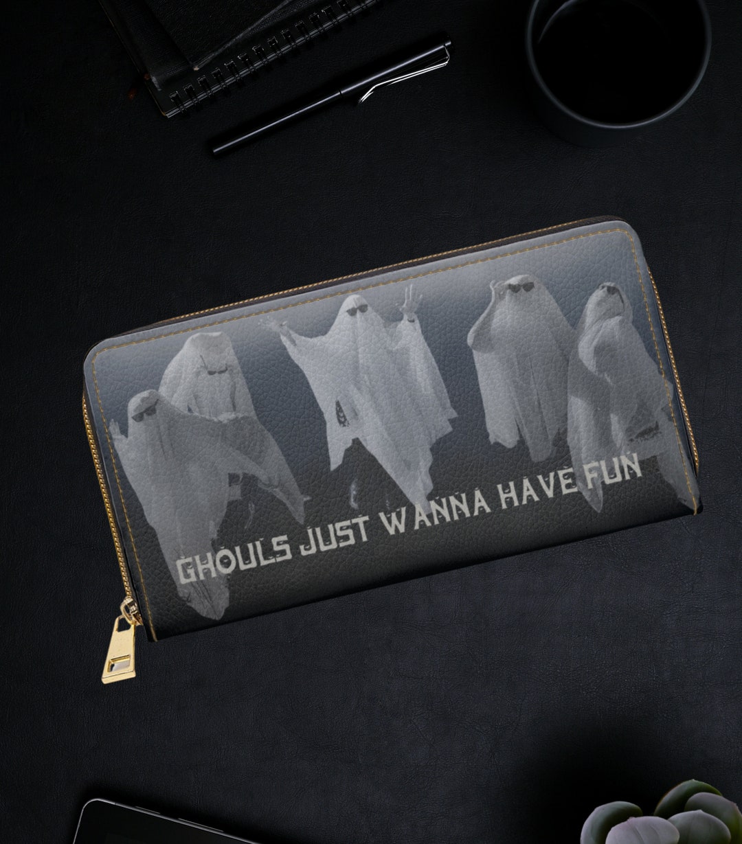 Goth Wallet Ghouls Just Wanna Have Fun Zipper Wallet - Gothic Ghosts ...