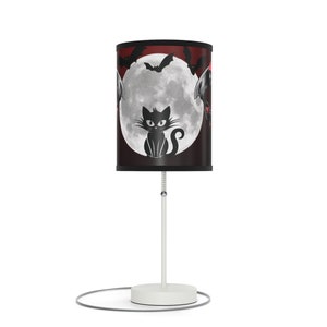 Black Cat Lamp Bat Lamp Witchy Lamp Goth Lamp Goth Decor Vampire Decor ...