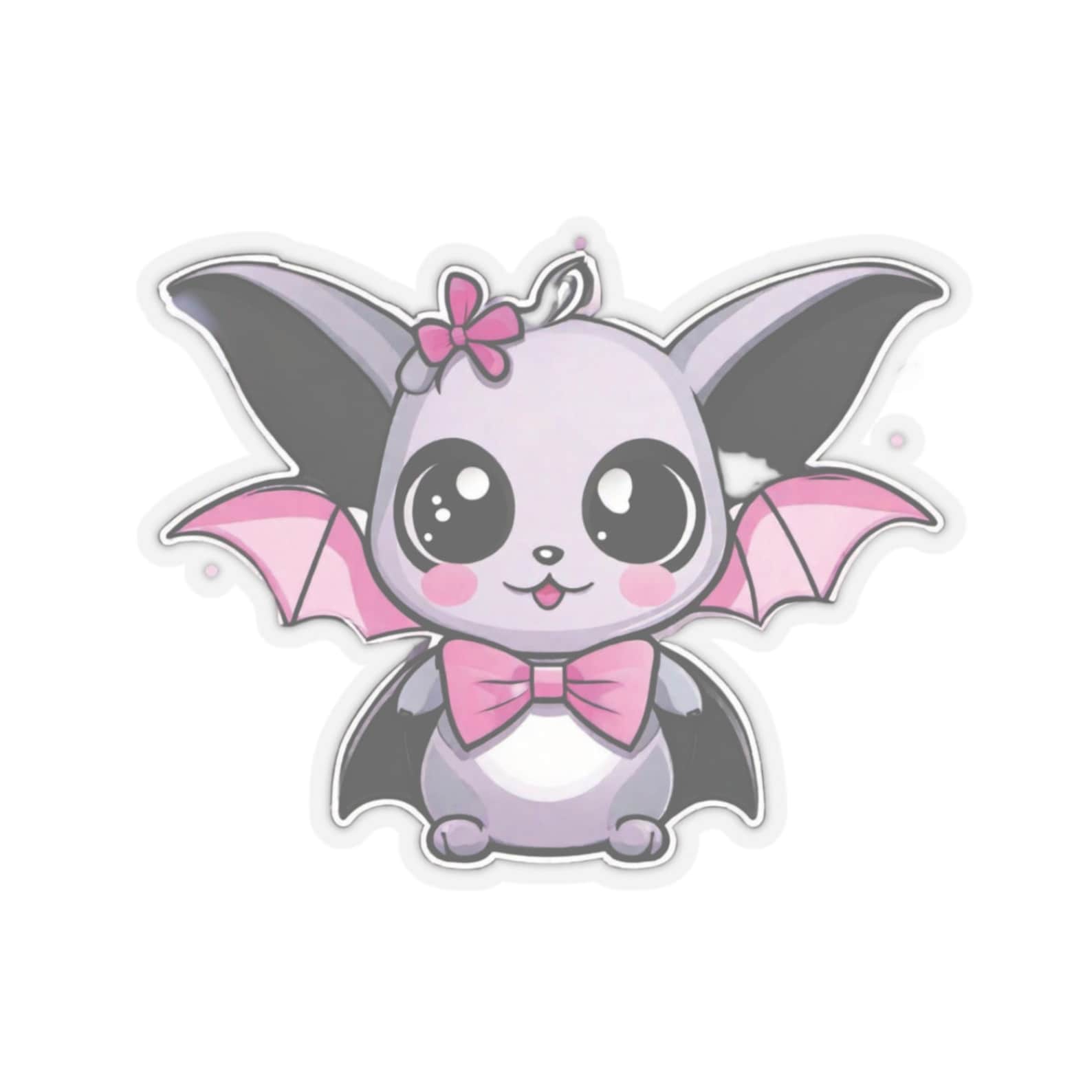 Creepy Cute: Pastel Goth Bat Kiss Cut Sticker for Your Macbook ...