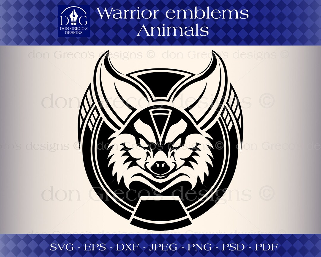 Wolf Face Emblem. SVG Design for Various Uses: Stickers, 3D Modeling ...
