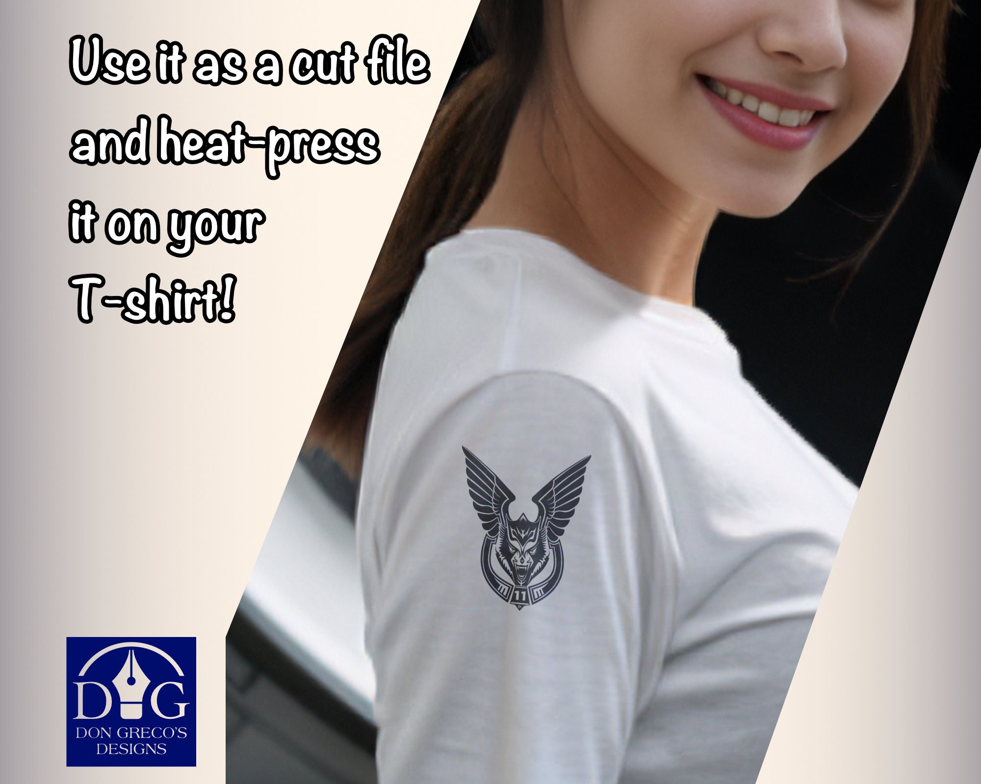 Emblem Clipart of Winged Wolf Face. SVG for Various Uses: Stickers, 3D ...
