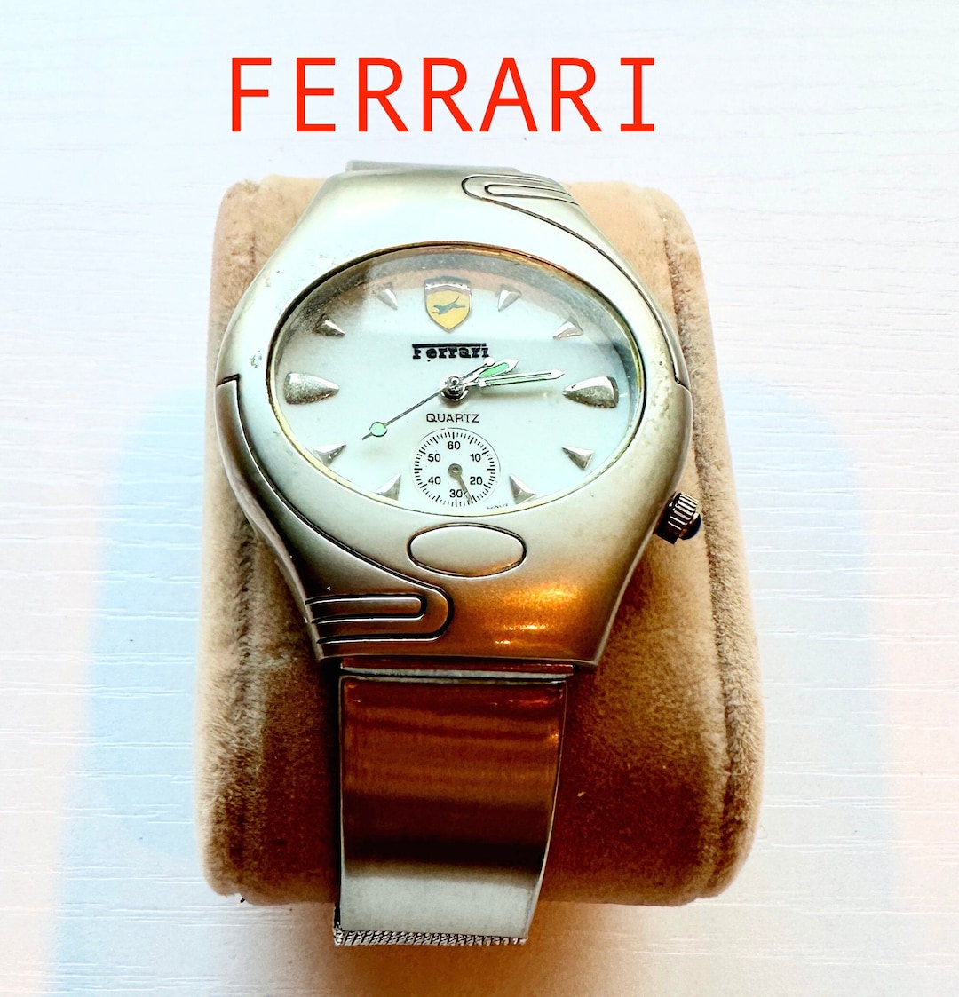 Mens Vintage Ferrari Stainless Steel Silver Watch in a Sleek Design ...