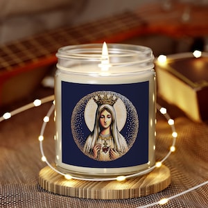 Our Lady of Fatima Candle, Catholic Candle, Prayer Candle, Virgin Mary ...