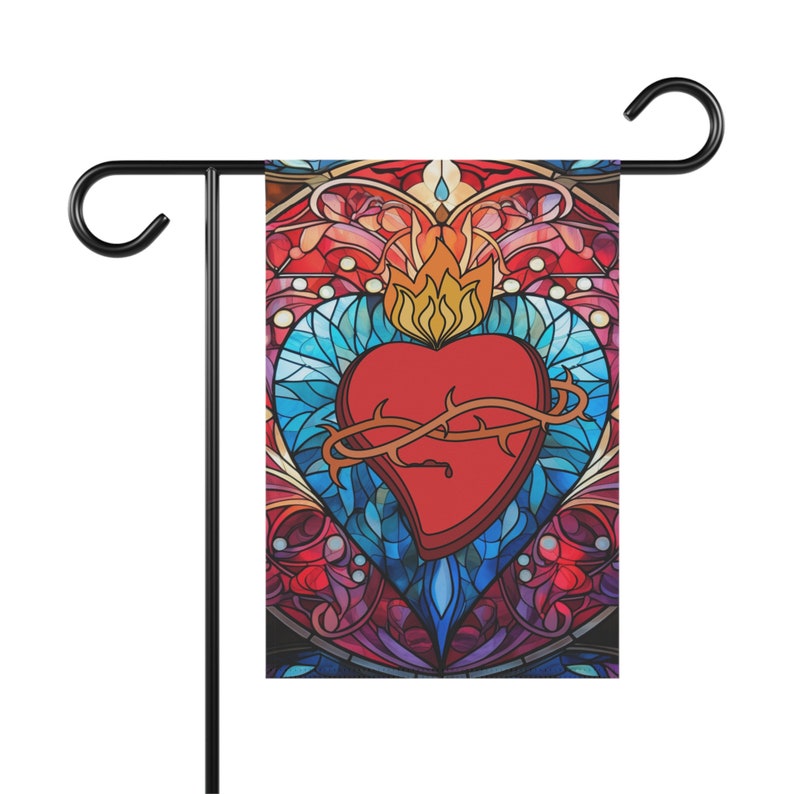Sacred Heart of Jesus, Sacred Heart Flag, Catholic Garden Flag ...