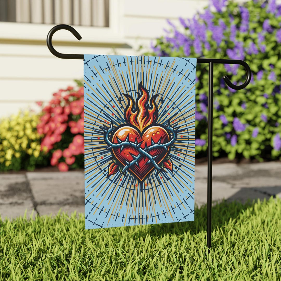 Sacred Heart of Jesus, Sacred Heart Flag, Catholic Garden Flag, Yard ...
