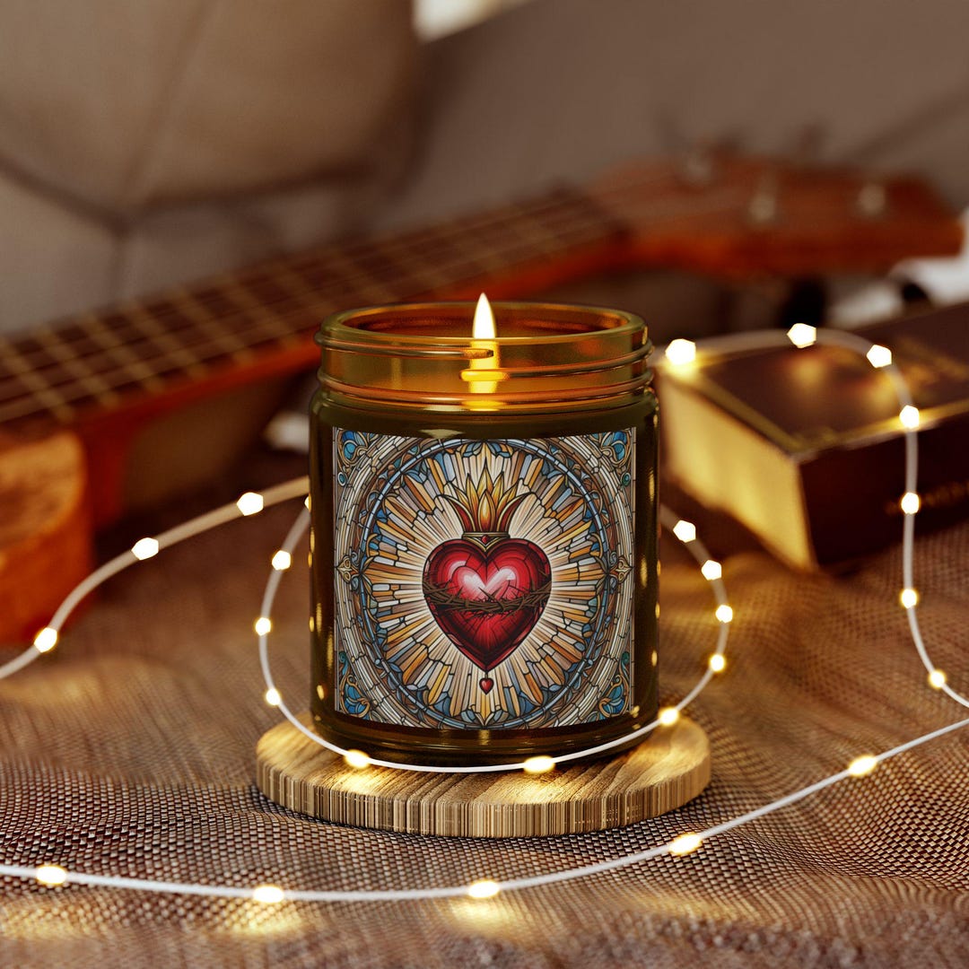 Sacred Heart of Jesus Candle, Catholic Candle, Prayer Candle, Catholic ...
