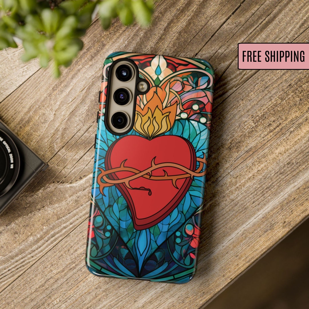 Catholic Phone Case, Sacred Heart, Jesus, Tough Phone Case, Case for ...