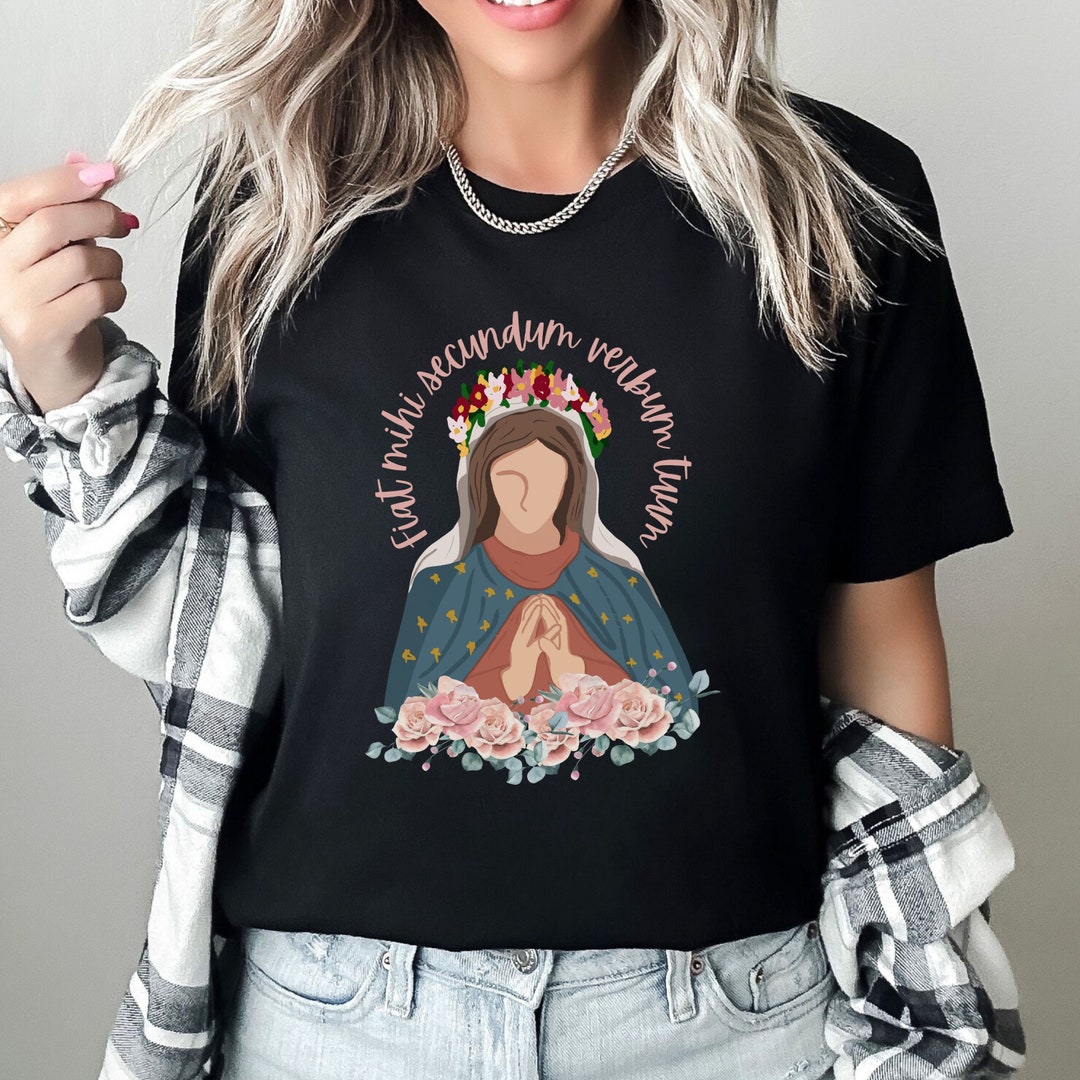 Catholic Mary Shirt, Catholic Mary Tshirt, Virgin Mary Shirt, Virgin ...
