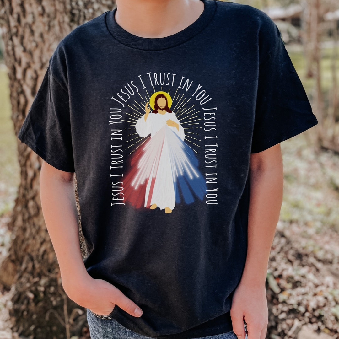 Divine Mercy, Catholic Kids Shirt, Catholic Shirt for Kids, Jesus I ...