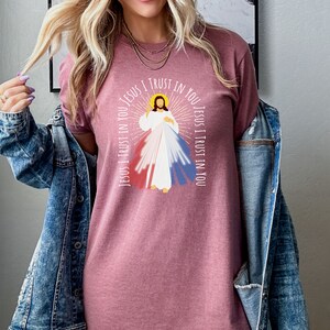 Divine Mercy Shirt, Catholic Tshirt, Catholic Women Tshirt, Catholic ...