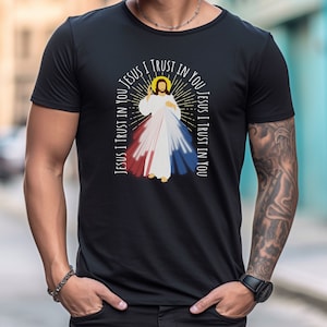 Divine Mercy Shirt, Catholic Tshirt, Catholic Women Tshirt, Catholic ...
