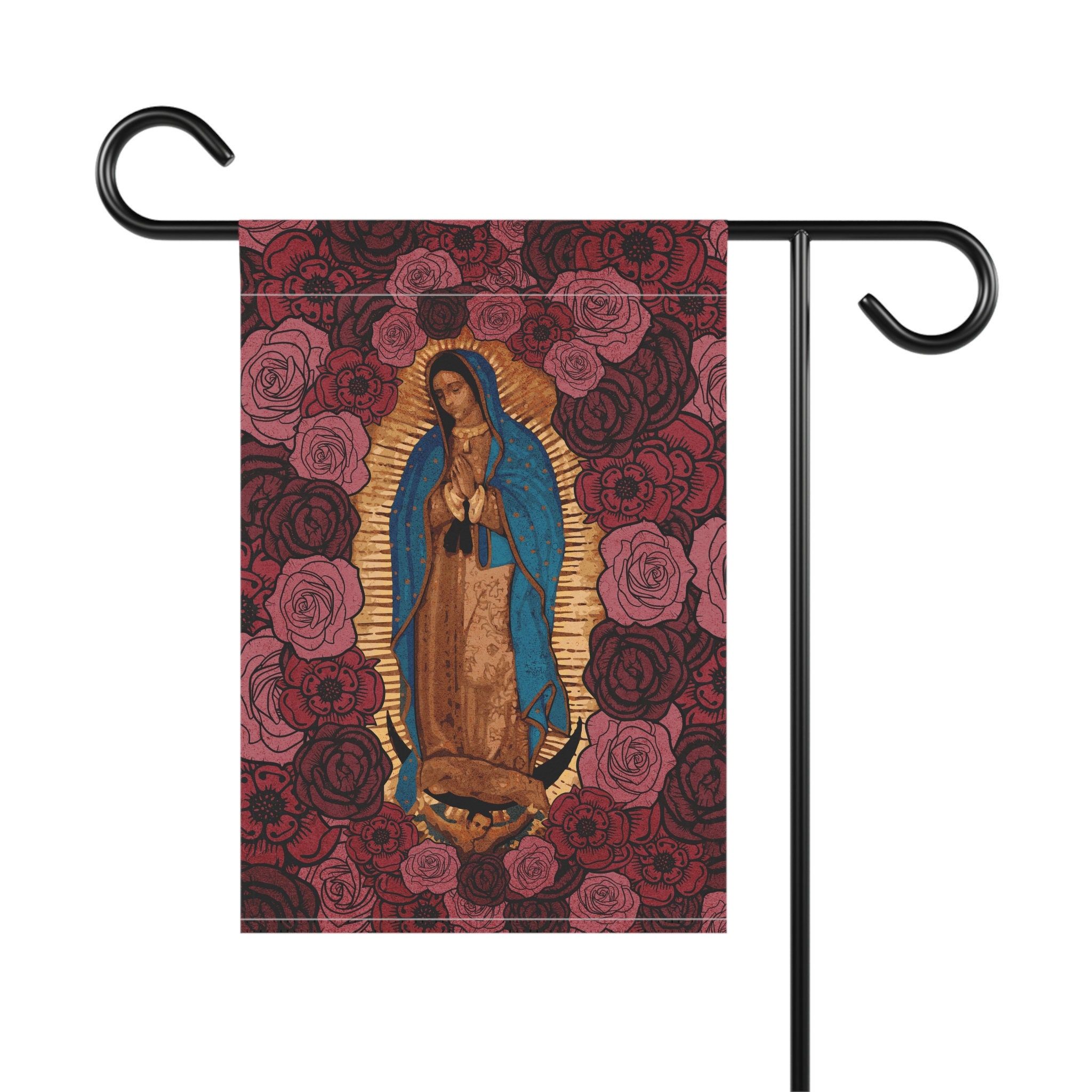 Our Lady of Guadalupe Yard Flag, Virgen De Guadalupe, Nuestra Señora De Guadalupe, Catholic ...