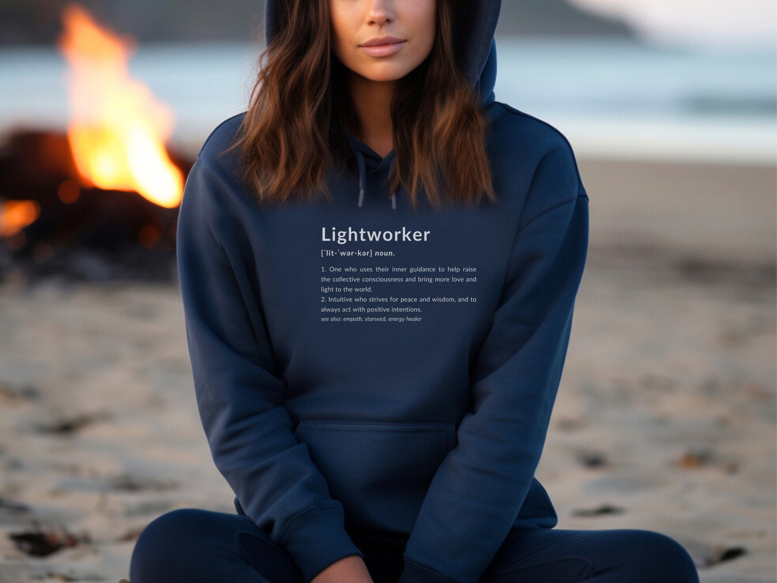 Lightworker Definition Warm and Cozy Oversized Hoodie, Gift for Spirtual Lightworkers and ...