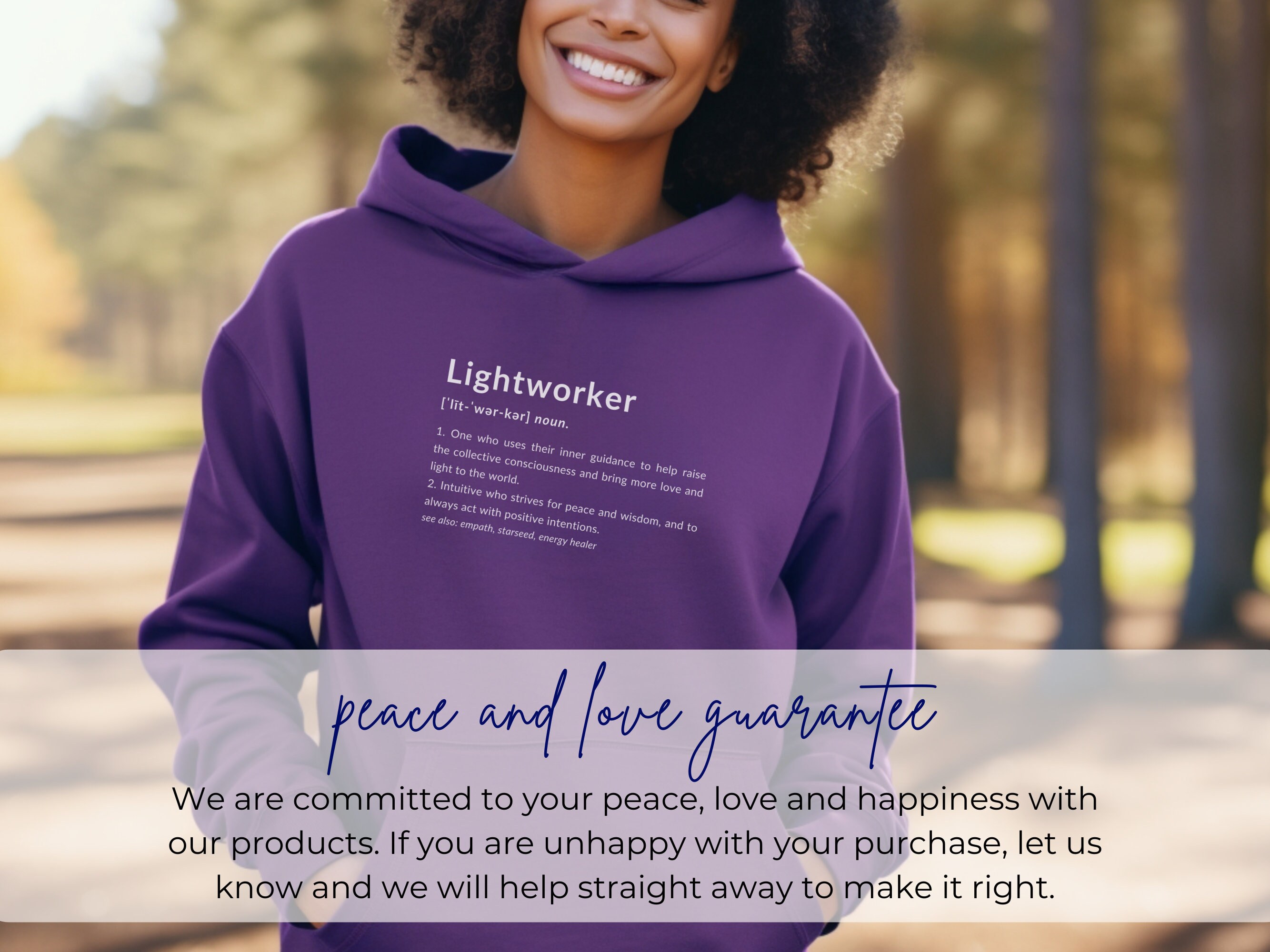 Lightworker Definition Warm and Cozy Oversized Hoodie, Gift for Spirtual Lightworkers and ...