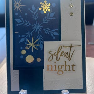 Christmas Card, Holiday Card, Season Greeting Card, Silent Night Card ...