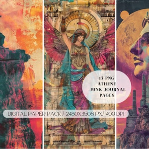 Ancient Greek Junk Journal Pages PNG, Printable Journal Kit, Mythology ...